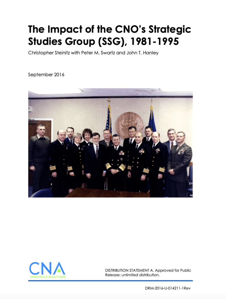 Bring Back the CNO Strategic Studies Group And Make New “Captains of ...